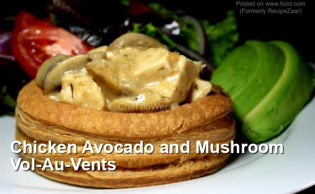 Chicken Avocado and Mushroom Vol-Au-Vents - Gluten Free Recipes