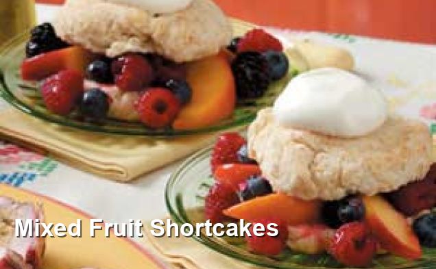 Mixed Fruit Shortcakes Lacto Ovo Vegetarian Recipes